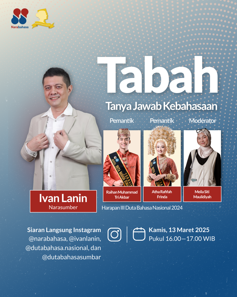 Tabah Episode Ke-163 bersama Duta Bahasa Sumatra Barat 2024 | Narabahasa